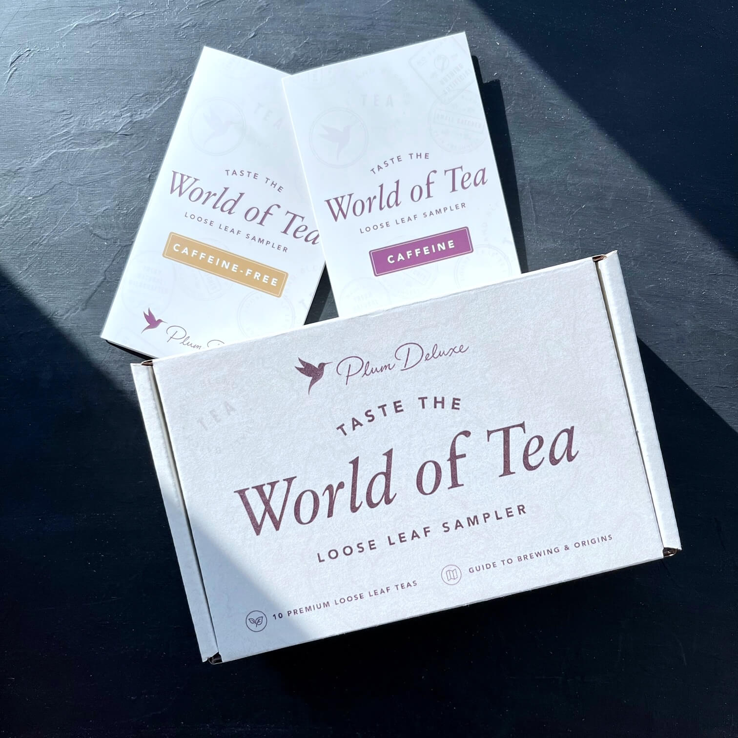 Plum Deluxe Tea's 2023 Taste the World of Tea Caffeinated Box | Tea ...